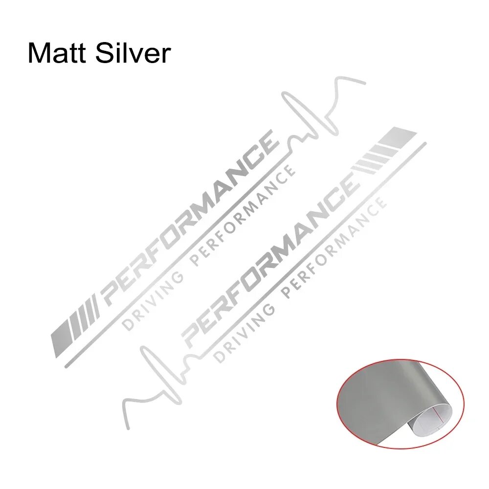 Наклейка на кузов автомобиля Matt Silver Performance Heartbeat