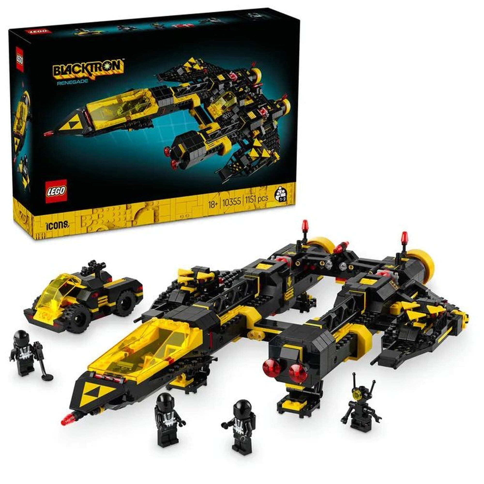 Конструктор LEGO Icons - Космический корабль Blacktron Renegade - Лего 10355