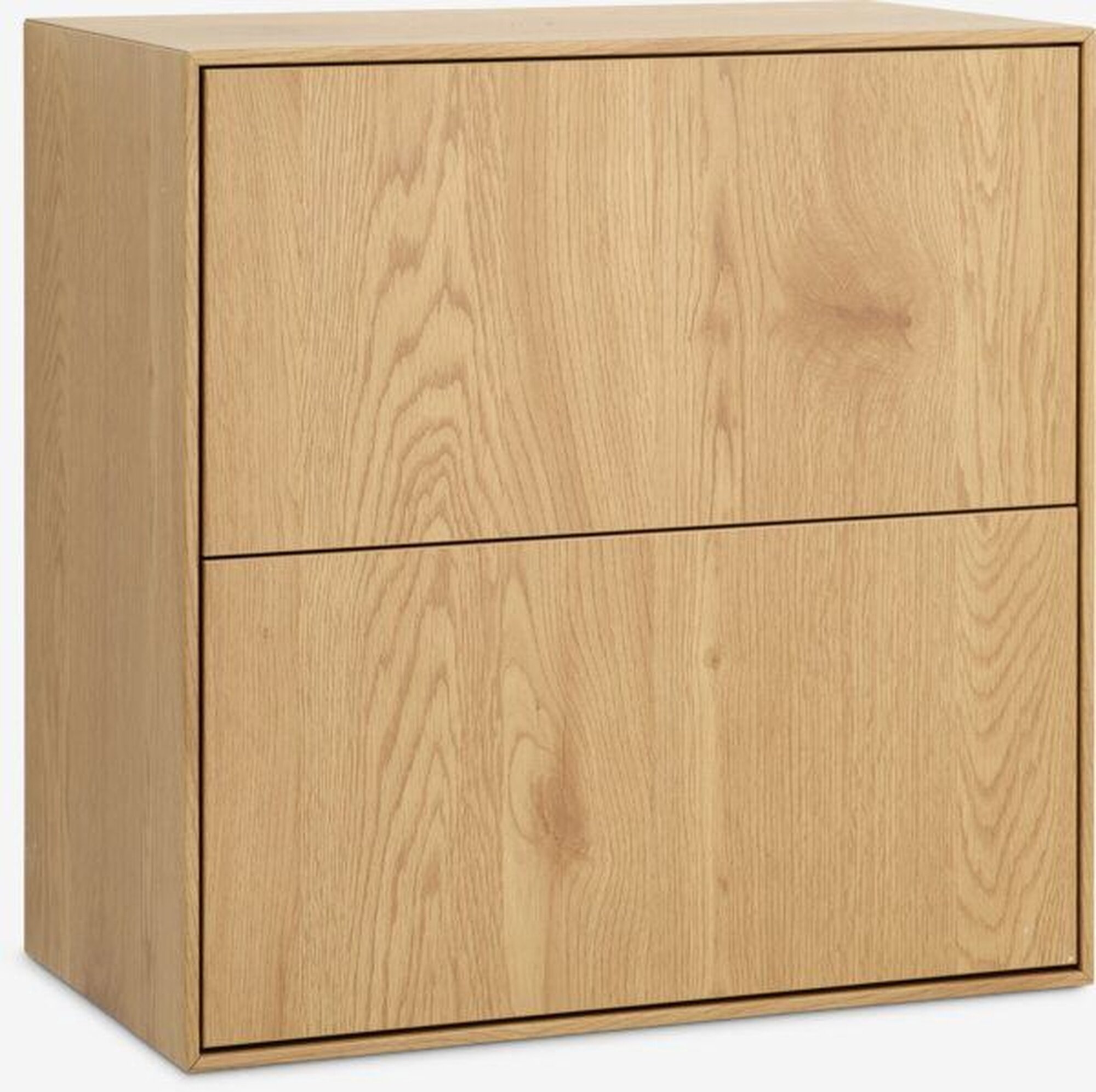 Настенная полка Jysk GEDSER Ш55 x В55 x Г30 см, 2 ящика, цвет теплый дуб 1 шт.