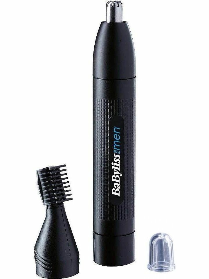 Триммер для носа и ушей BaByliss E652E мужской, профессиональная гигиеническая машинка 2 в 1 для удаления волос в носу и коррекции бровей, беспроводной стайлер для лица, подарок мужчине