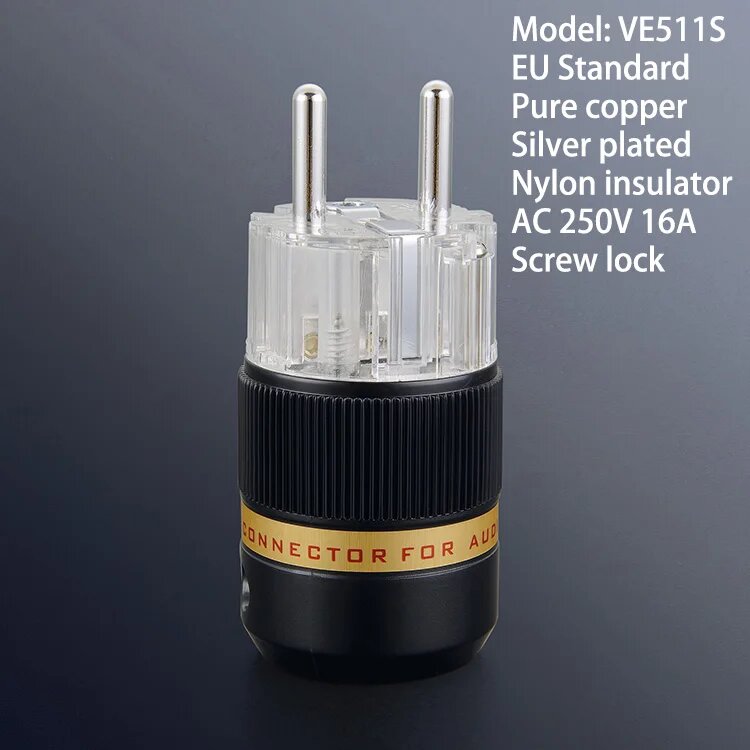Вилка электрическая Viborg VE511S, 250В, 16А