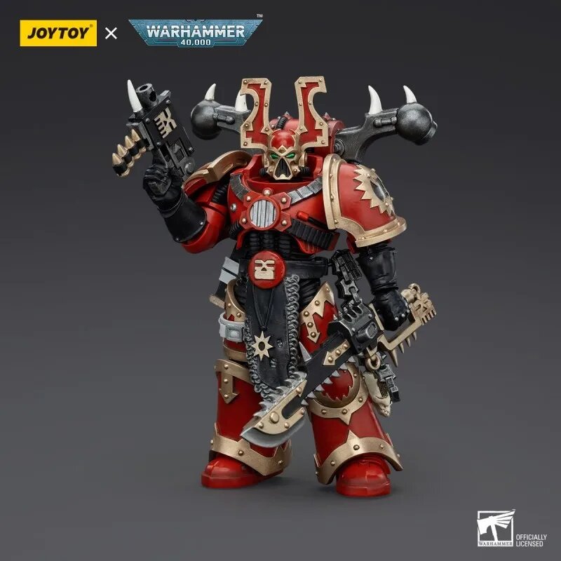 【IN STOCK】JOYTOY Dark Source Warhammer 40K World Eaters Khorne Berserkers 7-Piece Set 1:18 Scale Action Figure Collectible Toy