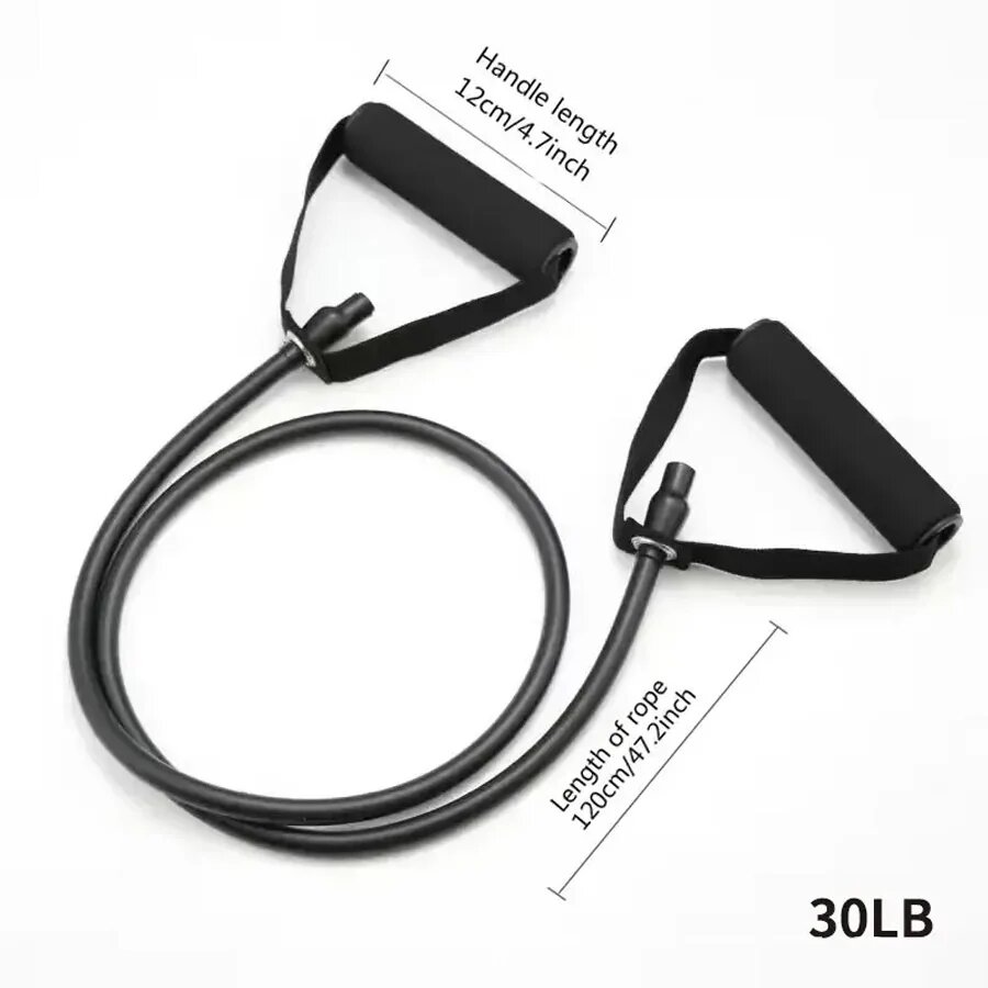 Черные эспандеры для тренировок 30LB, 120см