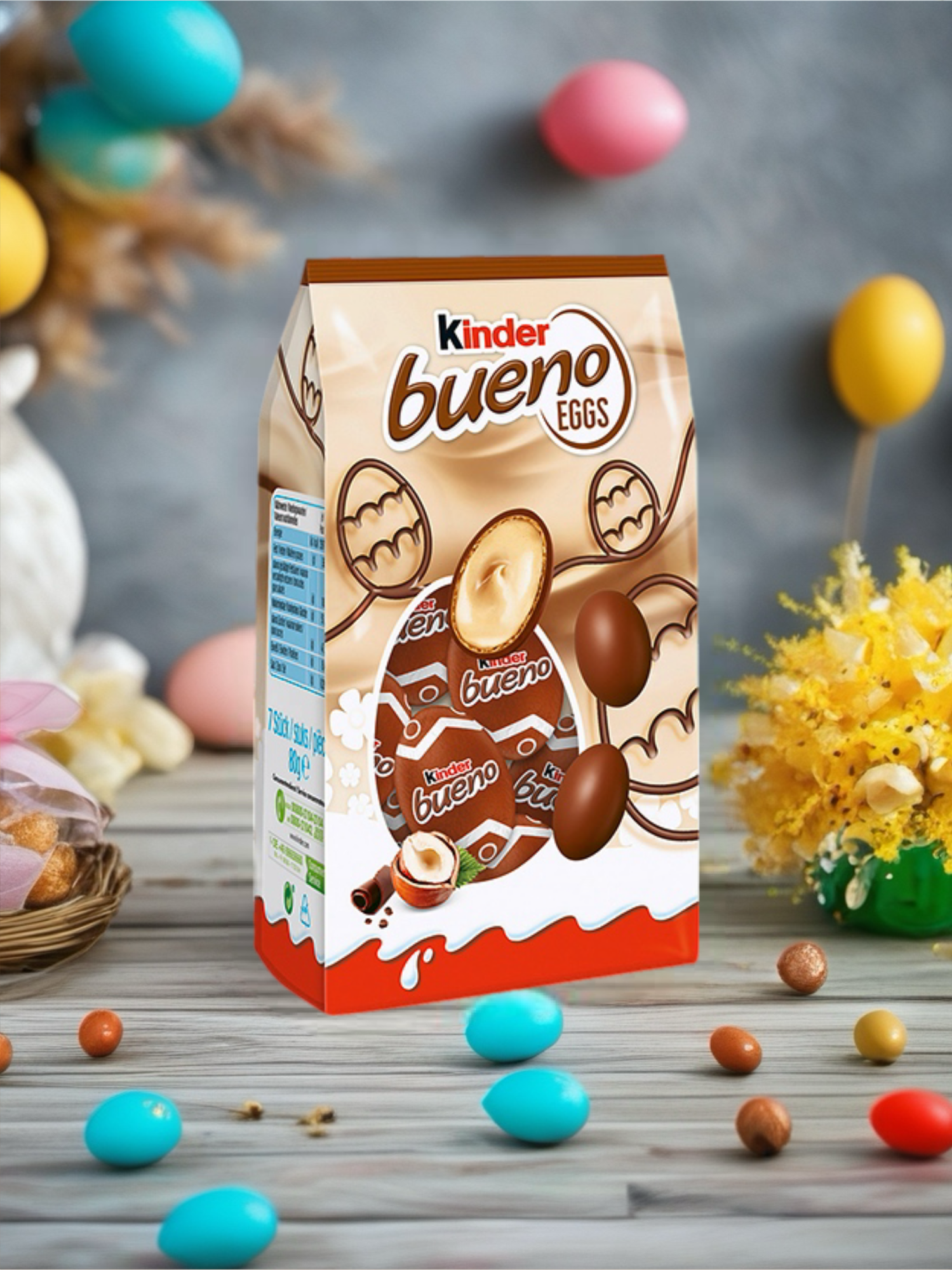 Шоколадные яйца на пасху Ferrero Kinder Bueno Mini EGGS 80 гр, (Германия)