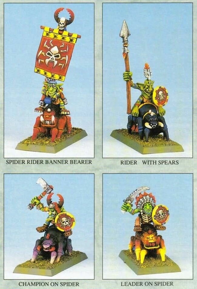 Orcs Orks Forest Goblins Spider Riders. С подставками. Warhammer 40.000