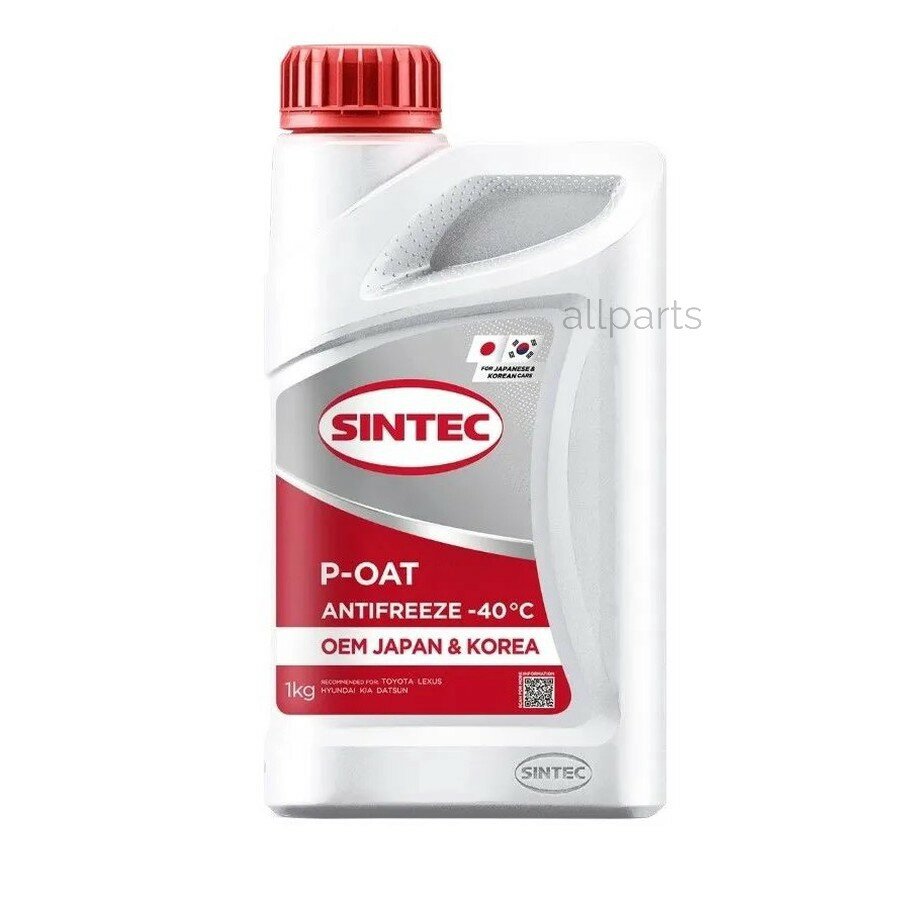 SINTEC 104200 Антифриз готовый красный OEM Japan&Korea P-OAT (-40) 1кг