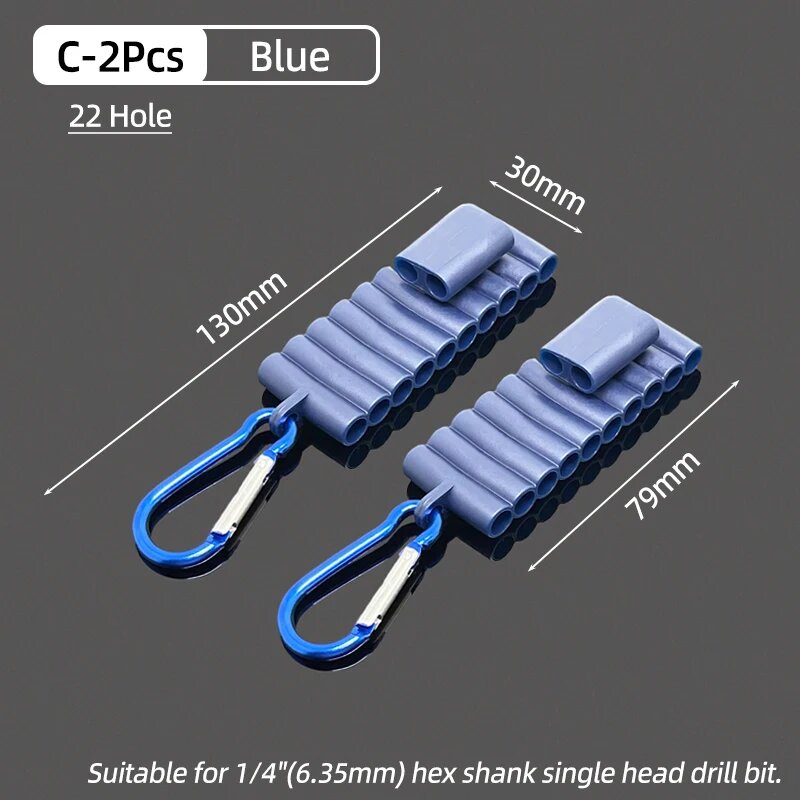 Держатель бит 22 отверстия, синий (C-2Pcs)