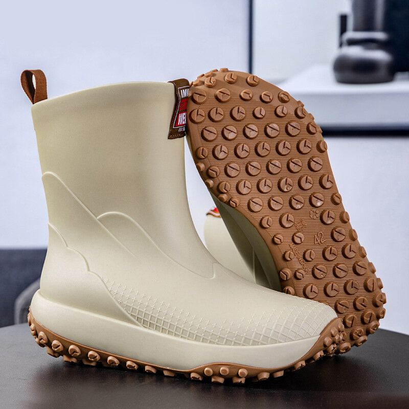 Резиновые сапоги средней или низкой высоты для активного отдыха, зимние мужские, взрослые, для родителей и детей, парные рабочие водонепроницаемые сапоги, женские и детские теплые резиновые сапоги. Размер обуви. EU:41