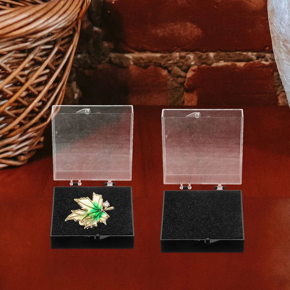 10 шт. Коробка для хранения значков с губкой, контейнер для ювелирных изделий, коробка для хранения значков, коробка для значков на лацкане