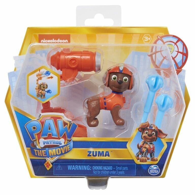 Nickelodeon Zuma The Movie Щенячий патруль серия Кино фигурка Зума со съёмным рюкзаком 6061919