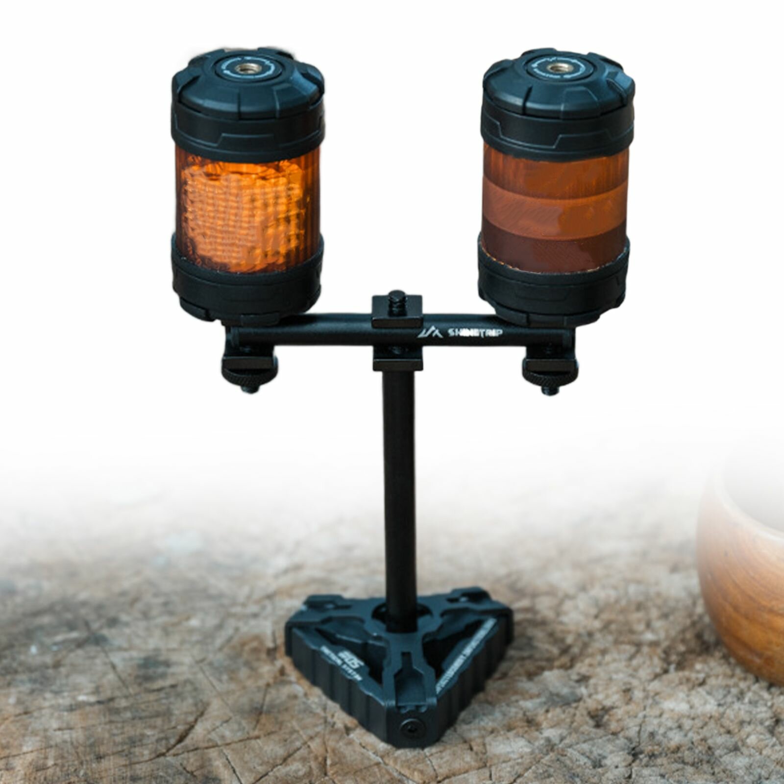 Алюминиевый кемпинг-фонарь-штатив ShineTrip серии Lantern Formation, чёрный, 13,7 9,6 6,4 см