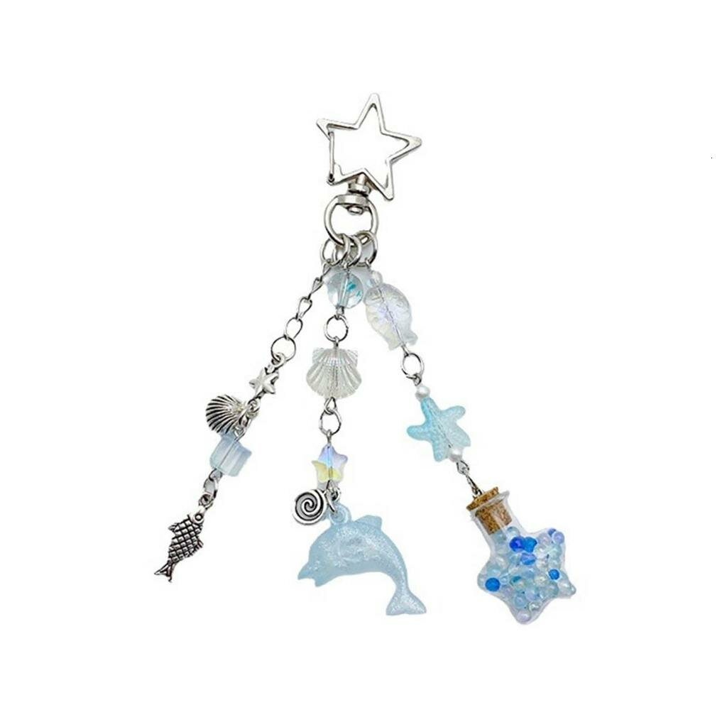 Брелок-подвеска «Дельфин, раковина, звезда»