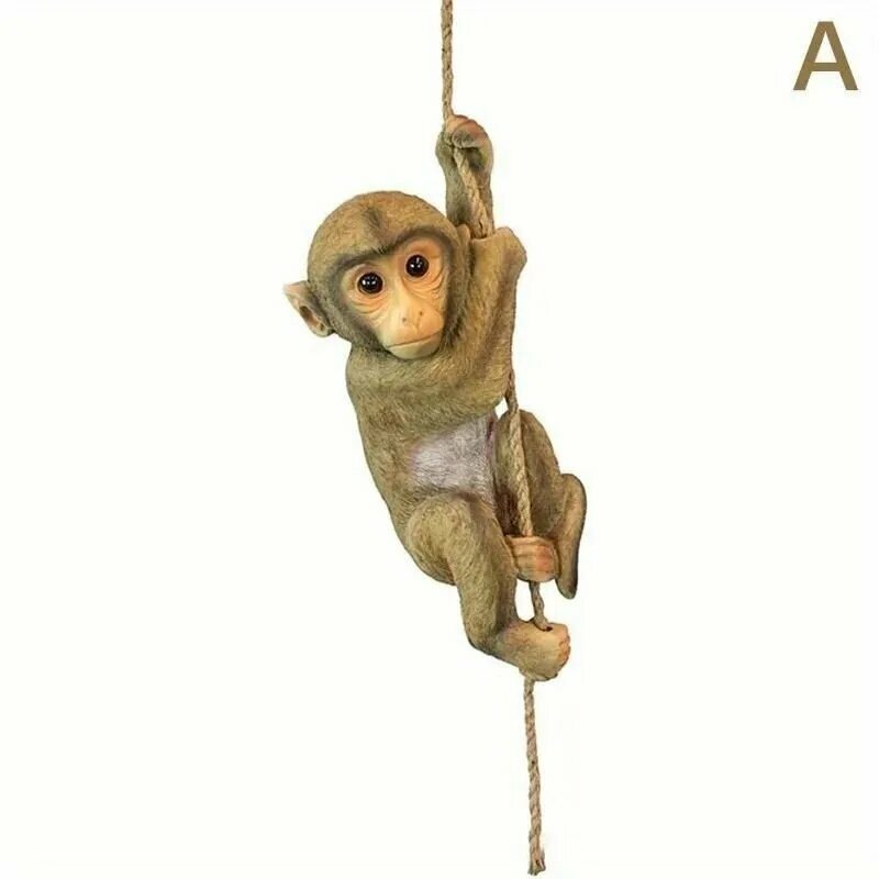 Сувенирная Decorated rope climbing monkey, высота 15 см, длина 15 см