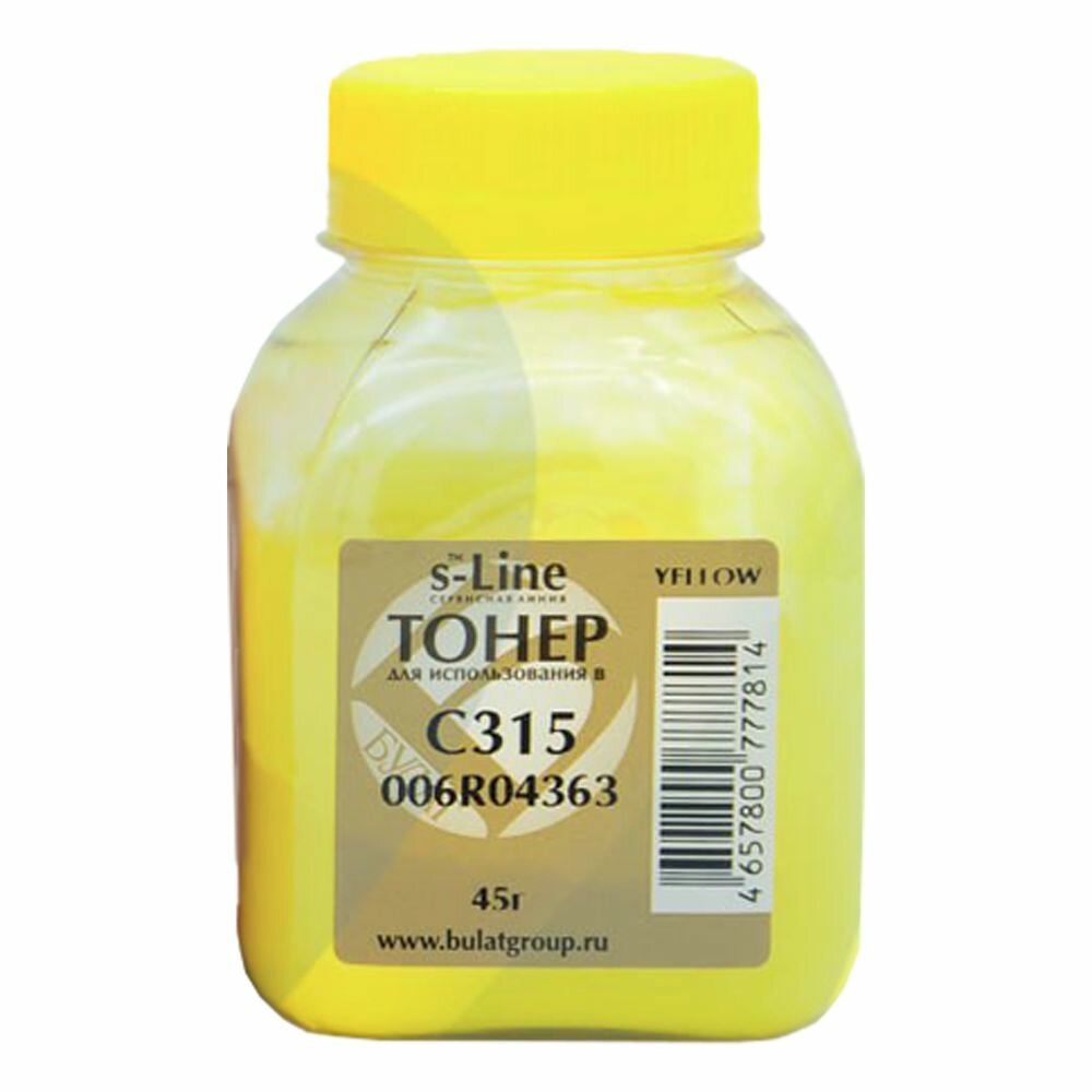 Тонер булат s-Line 006R04363 для Xerox C315 (Жёлтый, банка 45 г)