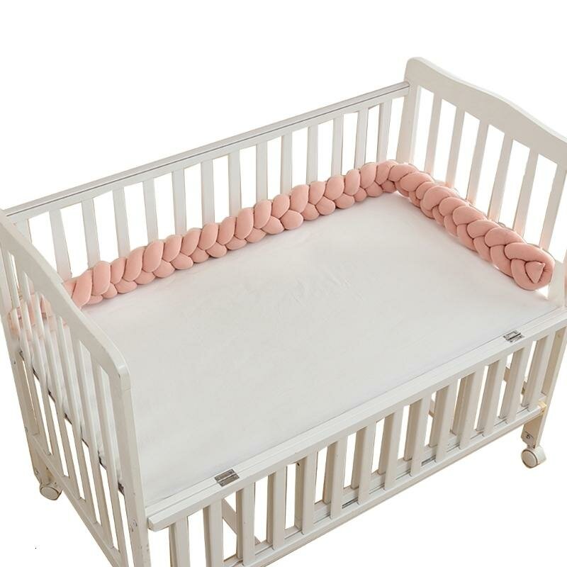 Бампер для детской кроватки, Темно - розовый