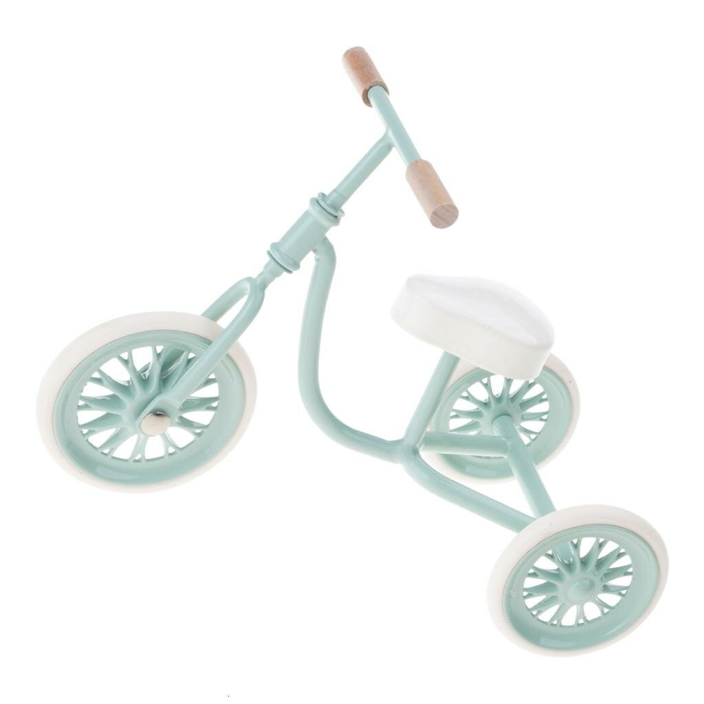 Металлический мини-трицикл 1:12, светло-зеленый