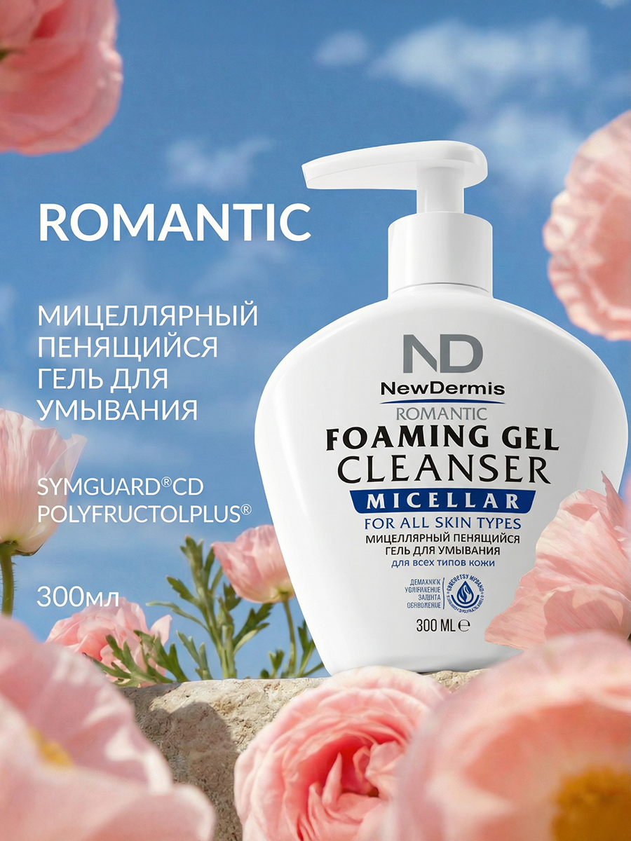 NewDermis ROMANTIC Мицеллярный пенящийся гель для умывания, 300мл