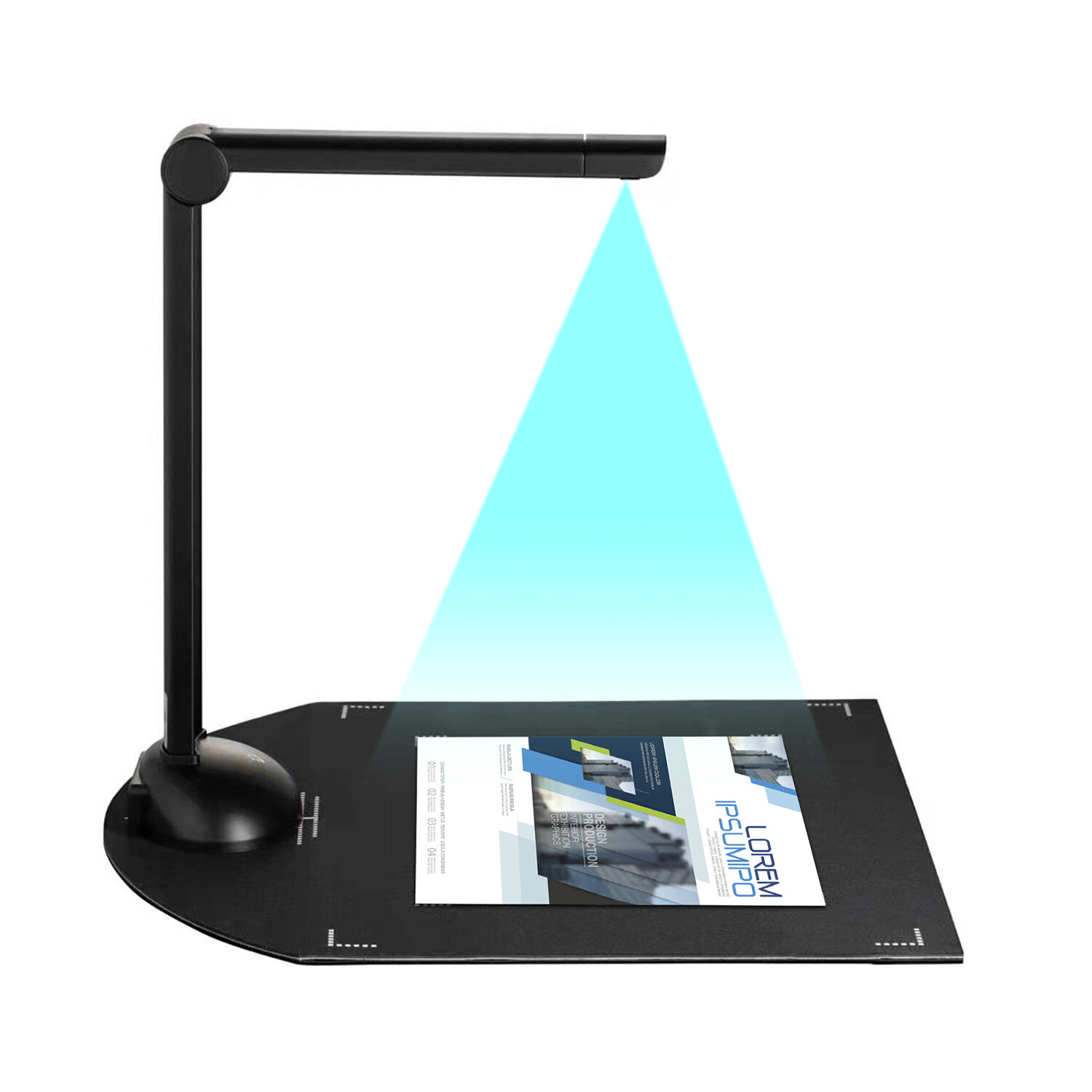 Сканер документальный камера 5 мегапикселей HD разрешение A4 USB порт светодиодное освещение функция OCR совместимость с Windows для аудиторий офисов библиотек банков совещаний размер сканирования A3 A4 A5 A6 A7 формат изображений JPEG GIF BMP TIF PDF