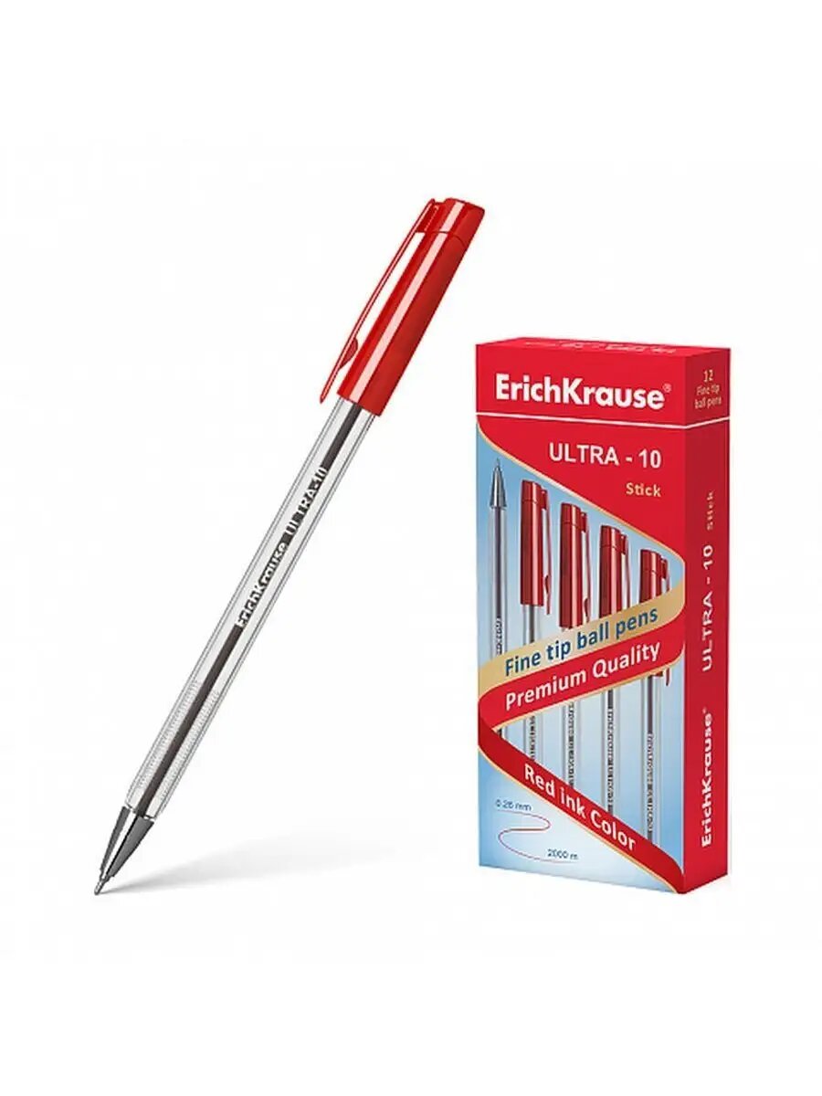 Ручка шариковая. ULTRA-10, красная