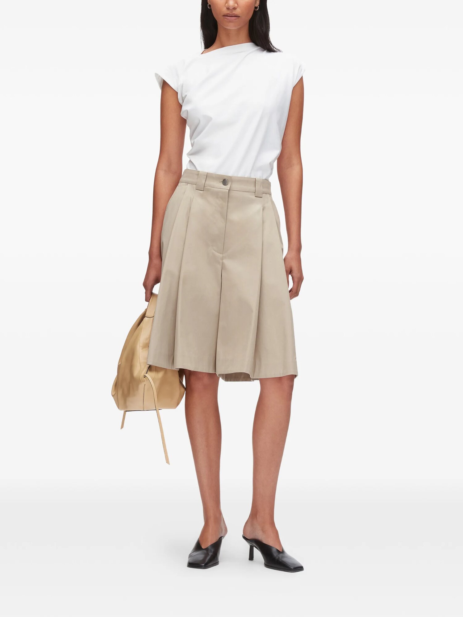 Шорты 3.1 Phillip Lim Pleated colour-block shorts, размер 4 — фото 1