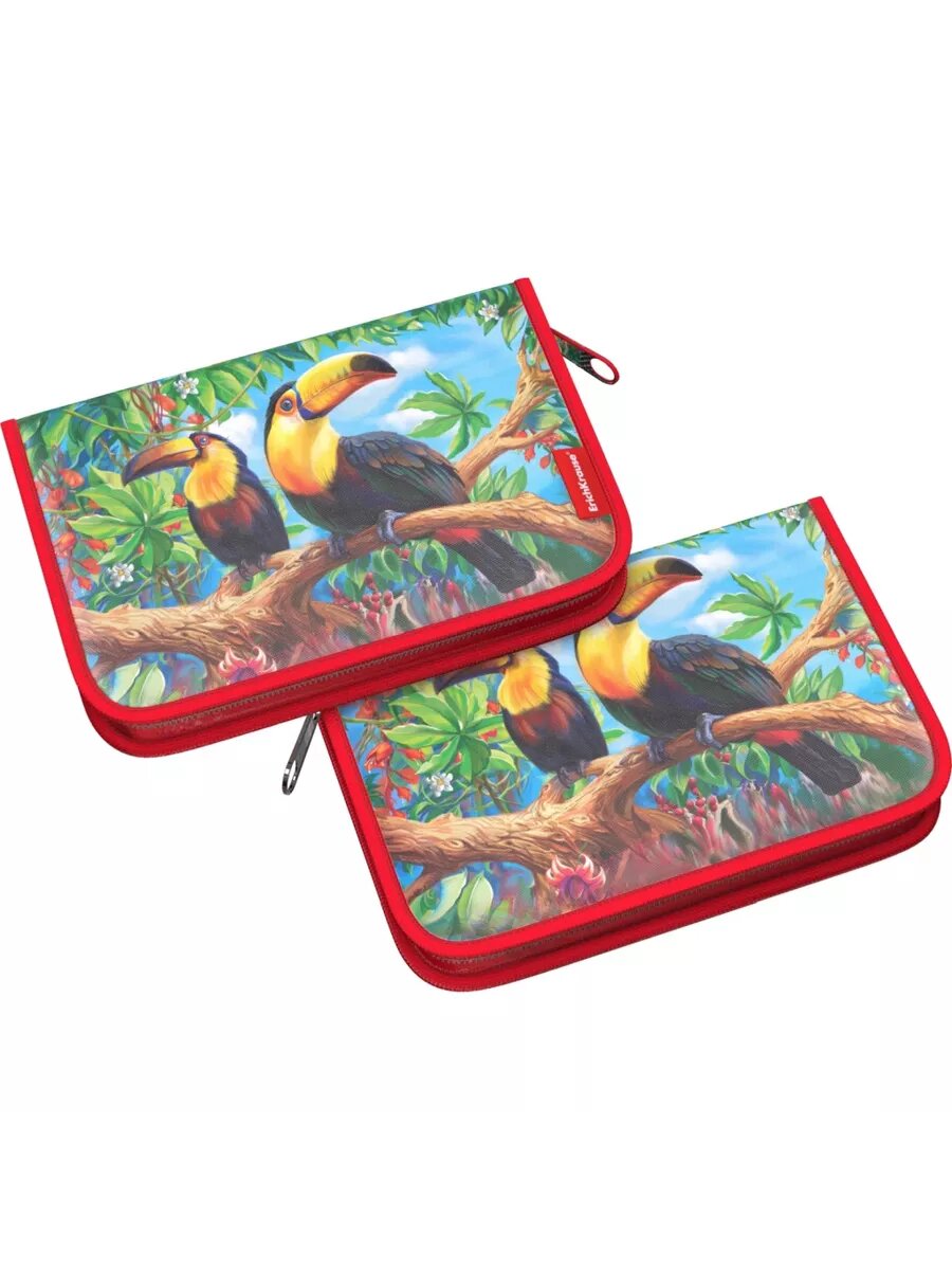 Пенал-книжка пластиковый без наполнения. Toucan.