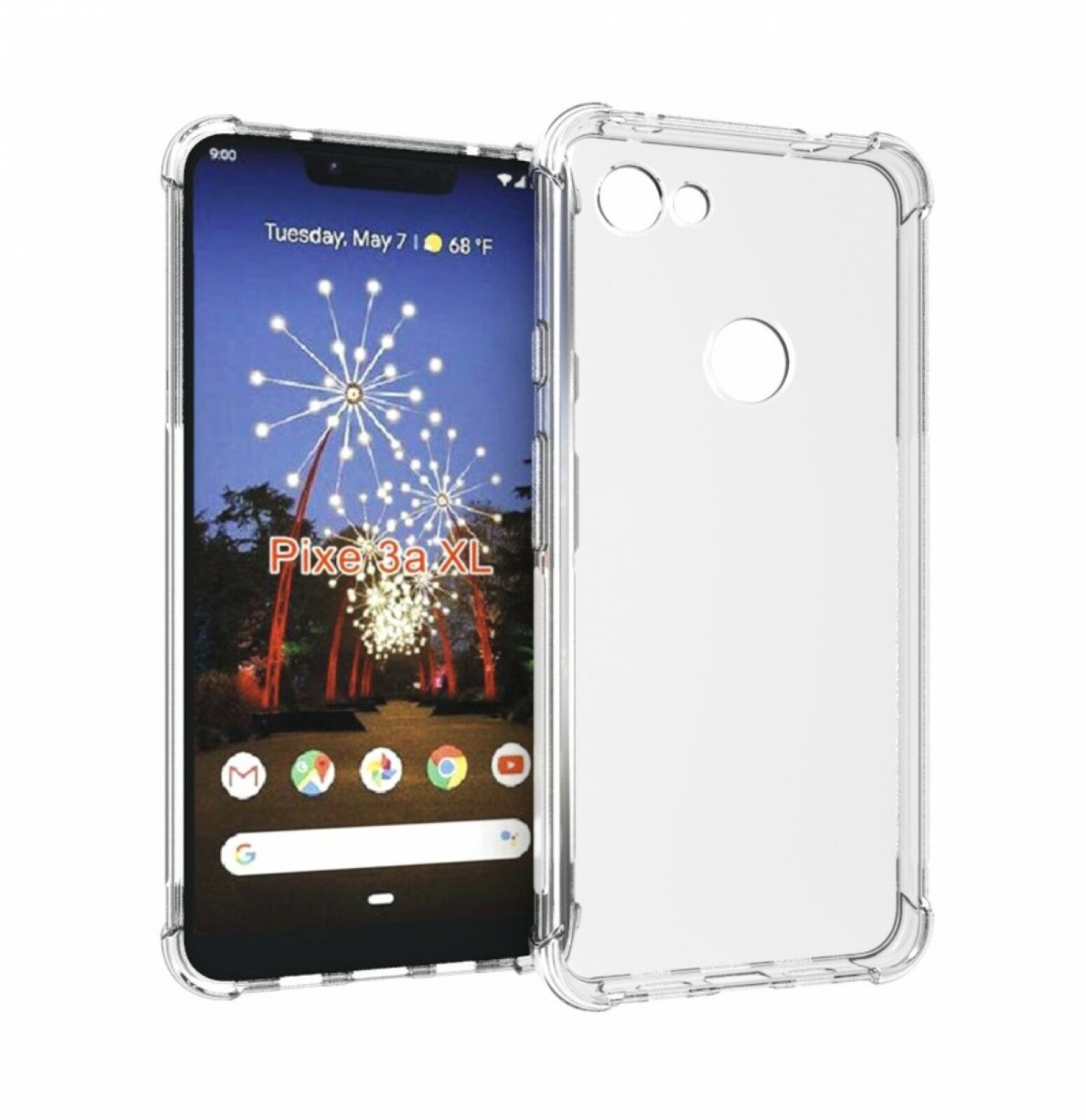 Чехол бампер MyPads Tocco для Google Pixel 3a XL с усиленной защитой углов прозрачный