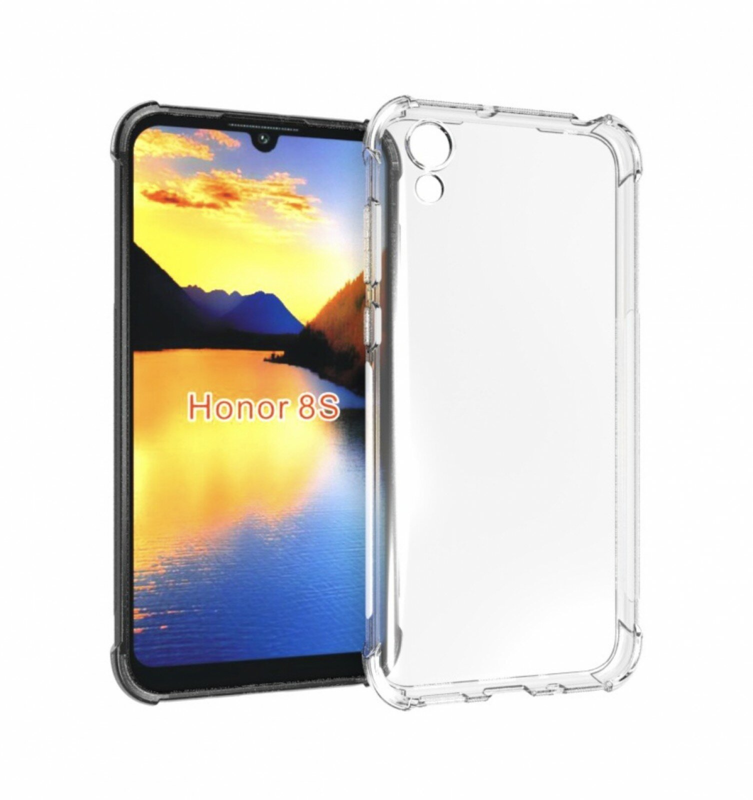Чехол MyPads Tocco для Huawei Y5 2019 / Honor 8S / 8S Prime с усиленной защитой углов прозрачный