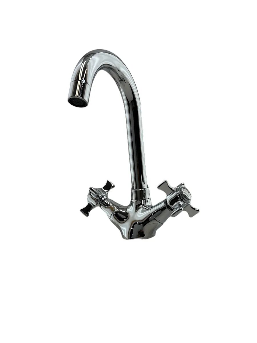 Смеситель для кухни, двухвентильный. Высота 250 мм.