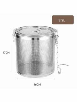 Большой нержавеющий сетчатый дуршлаг-сито