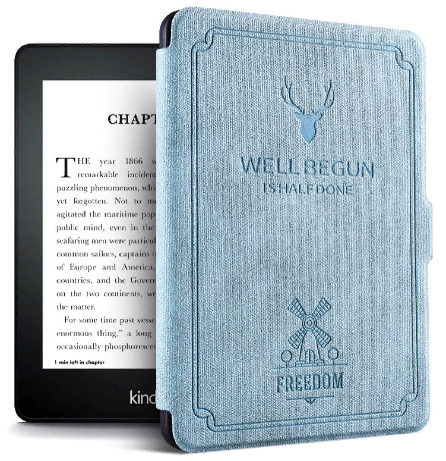 Чехол-обложка MyPads Premium для Amazon Kindle PaperWhite 2018 из эко-кожи с винтажным дизайном