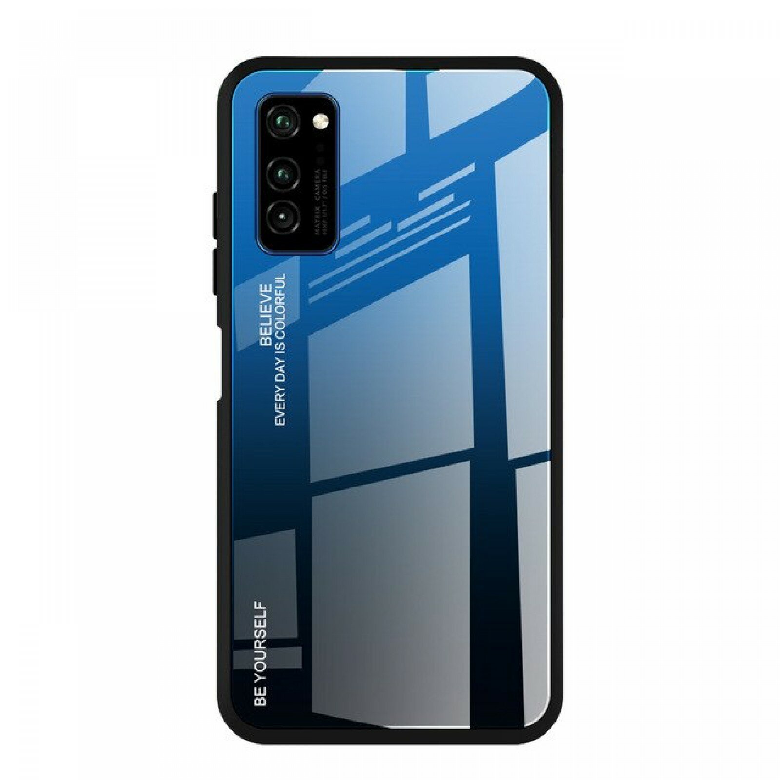 Чехол-бампер MyPads для Huawei Honor V30 Pro с зеркальной стеклянной поверхностью и защитой