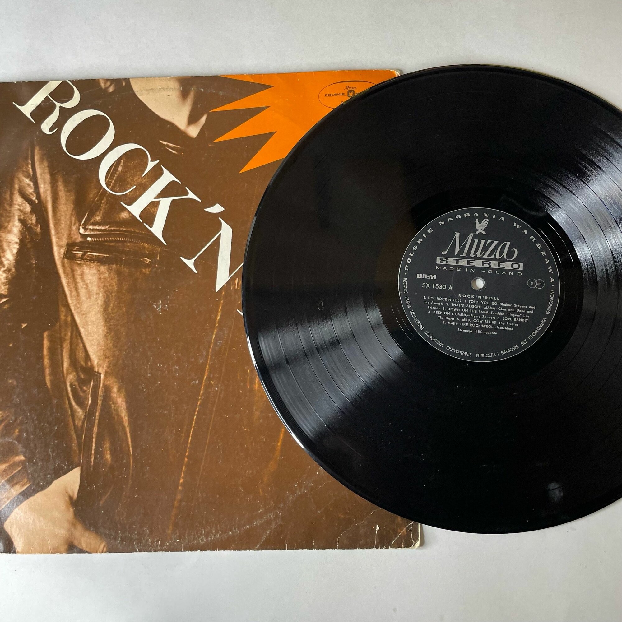 Винтажная виниловая пластинка LP Сборник Rock N Roll (Польша 1977)