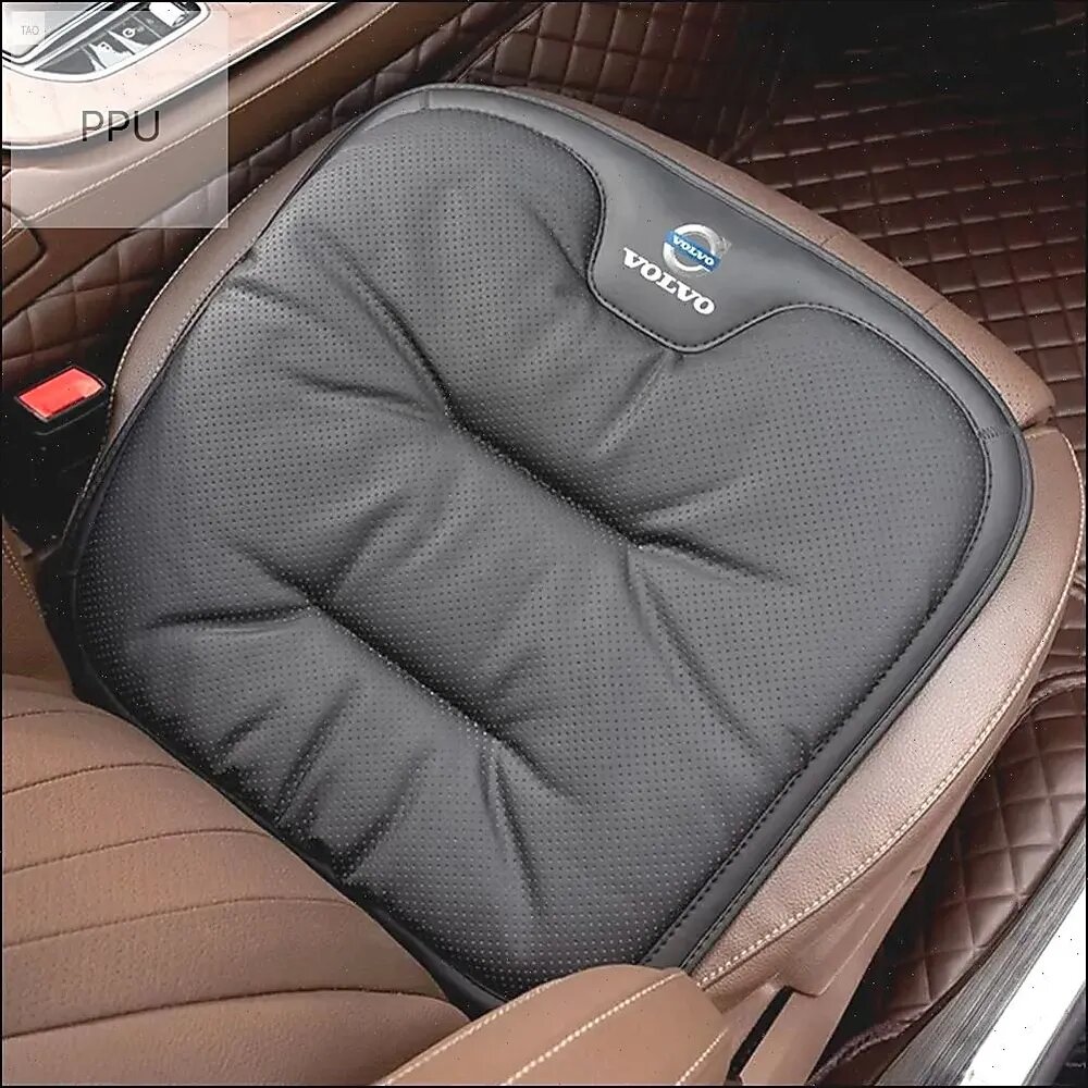 Подушка автомобильная на сиденье Volvo, Бархат, 1 шт. Передние сиденья-Black