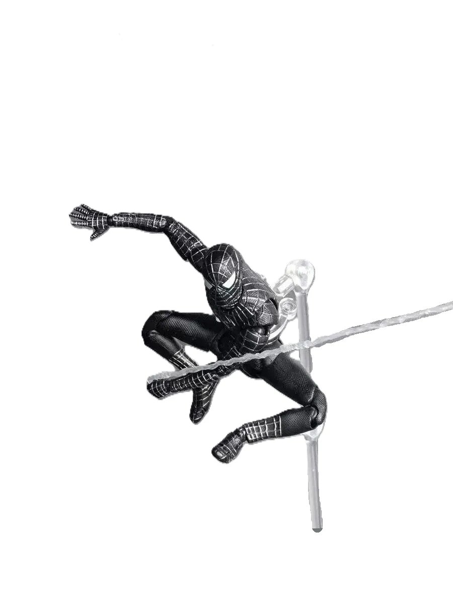 Фигурка "Spider-Man Black Suit Version", подвижная, пластик, высота 15см — фото 1