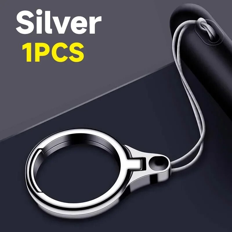1/4 шт. универсальный металлический ремешок для мобильного телефона, ремешок для IPhone, 1X Silver
