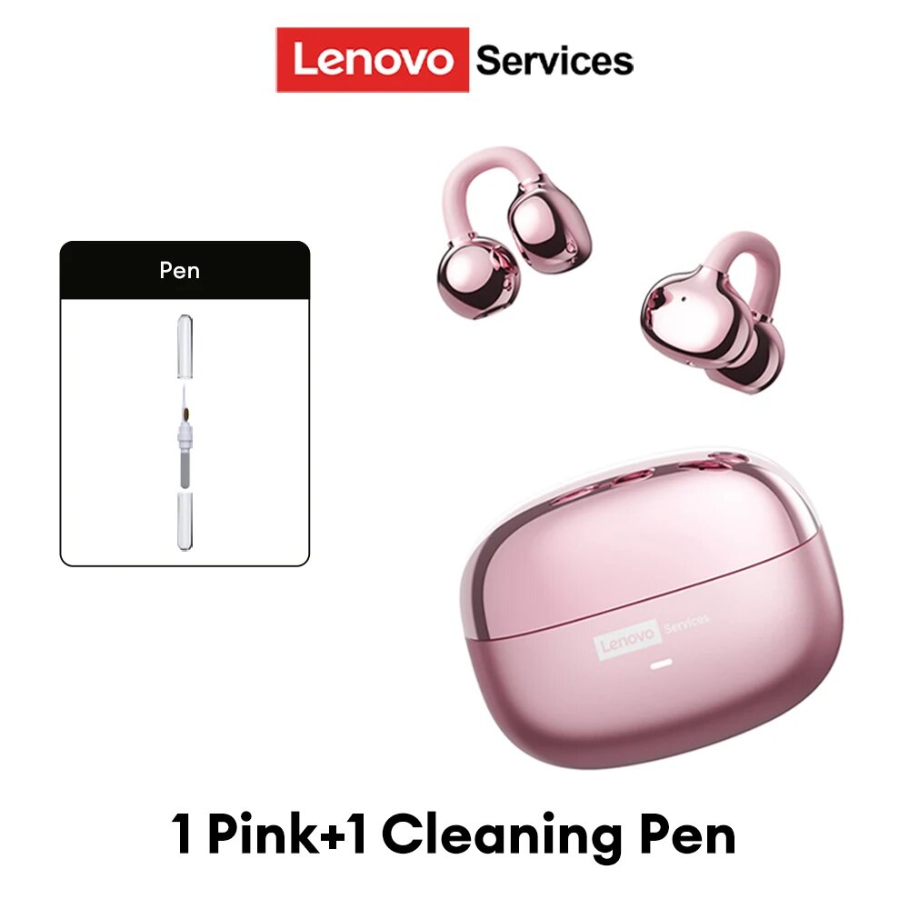 Беспроводные наушники Lenovo LE302 OWS Розовый, Pink and Clean Pen