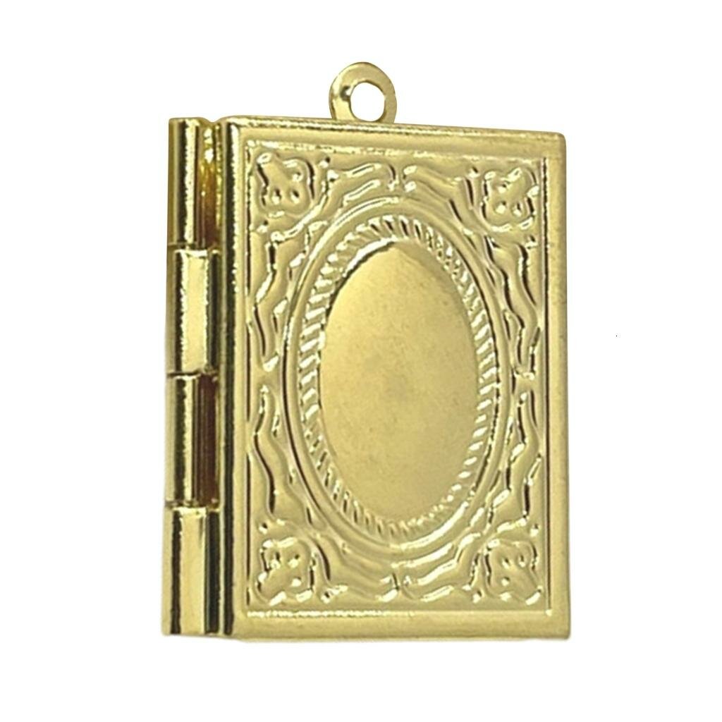 Фотоподвеска-медальон с цветочными гравюрами, Золото