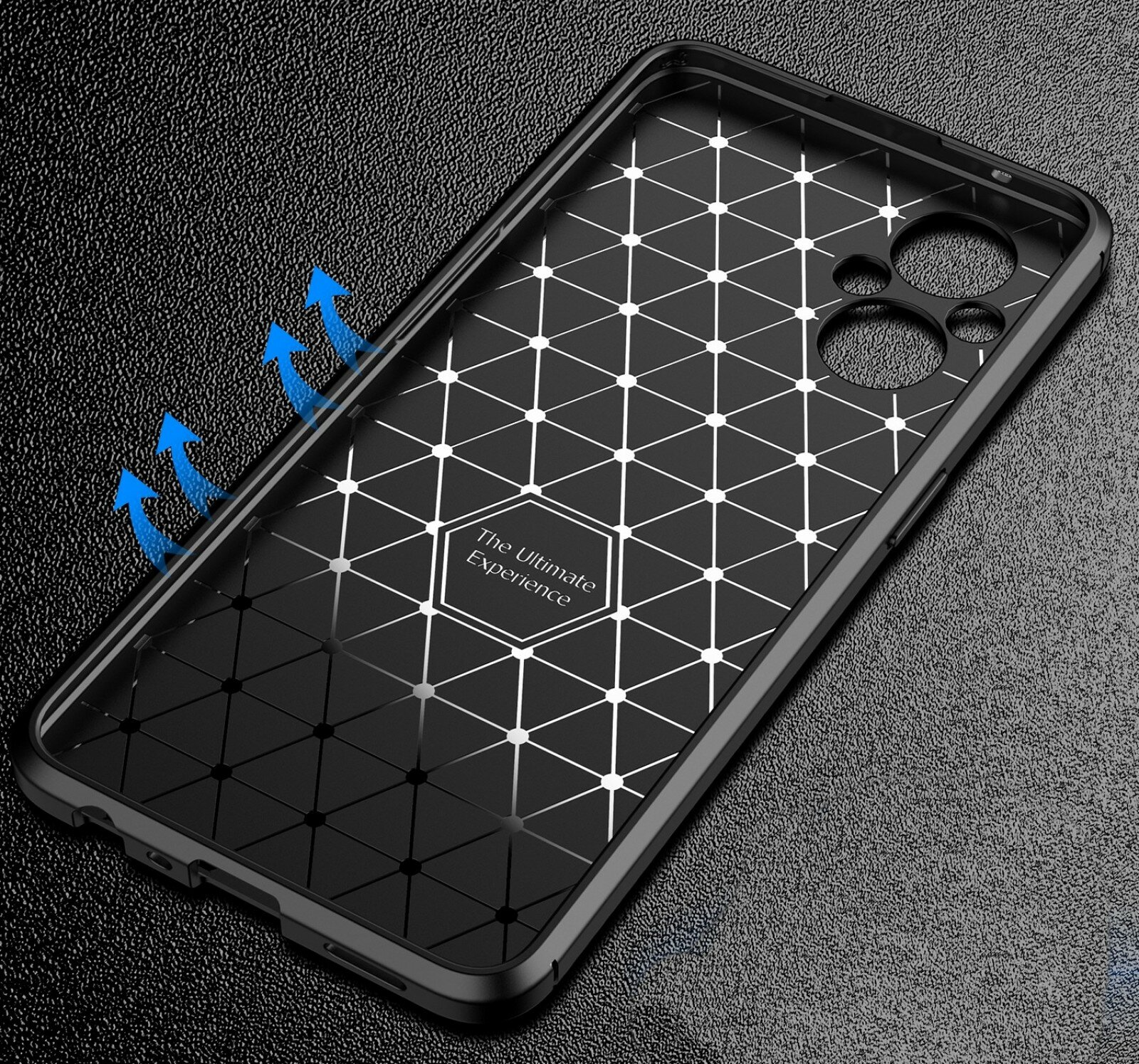 Чехол-бампер MyPads Sotto il Carbonio для OnePlus Nord N20 5G из силикона с матовой отделкой под карбон