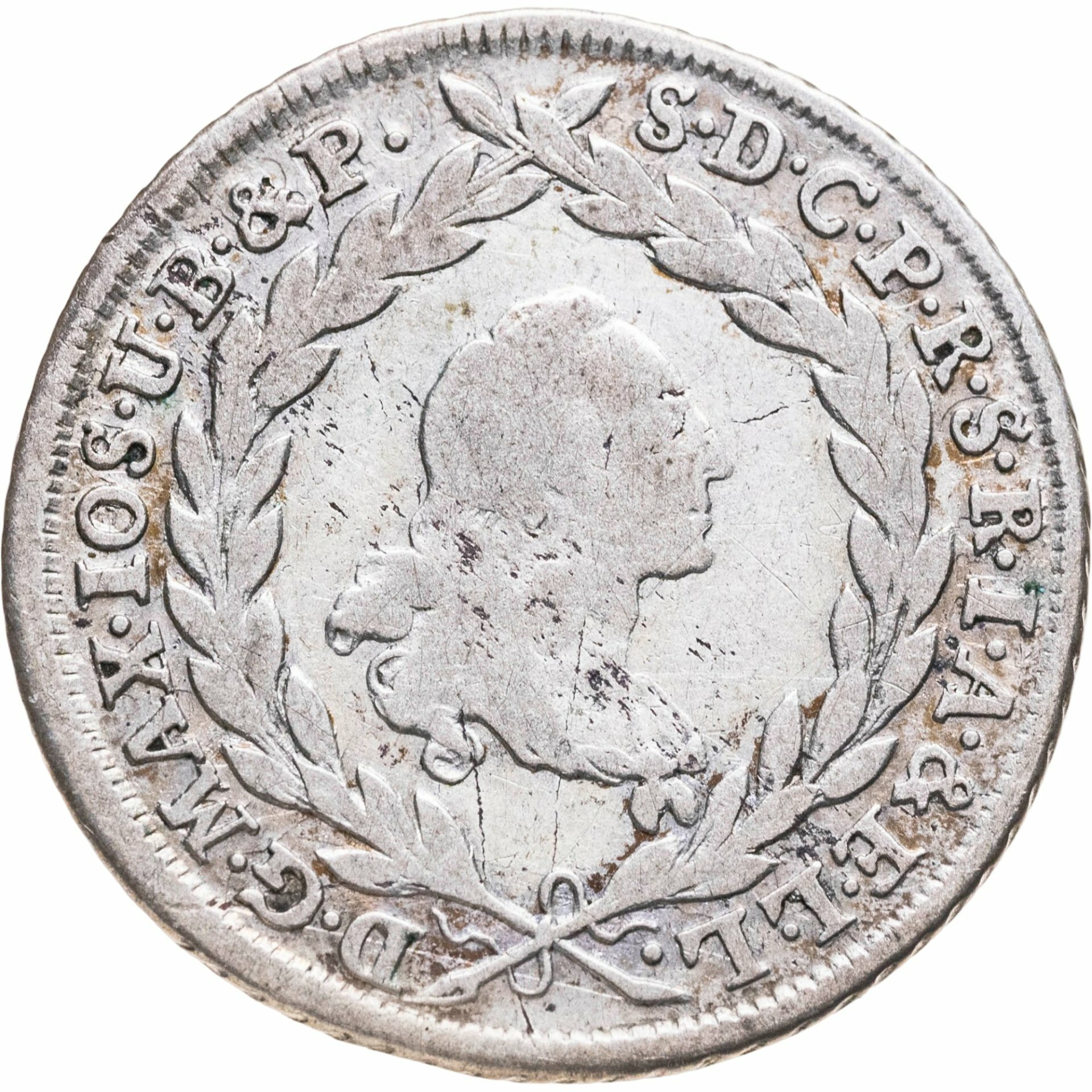 Бавария 10 крейцеров 1775, Серебро 500, в сохранности VF