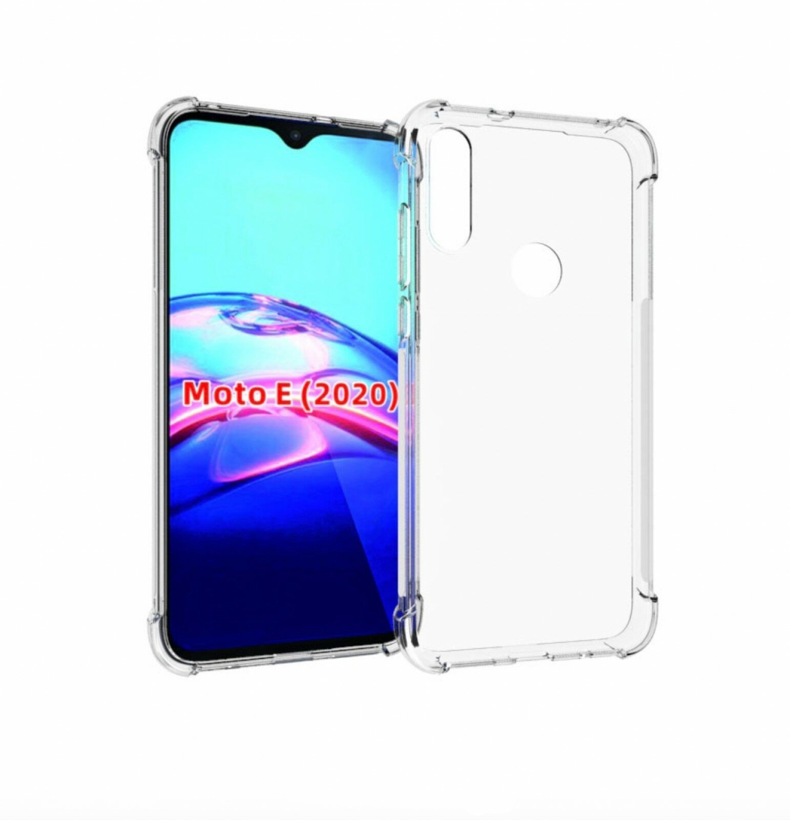 Чехол бампер MyPads Tocco для Motorola Moto E 2020 (XT2052) прозрачный с усиленной защитой углов