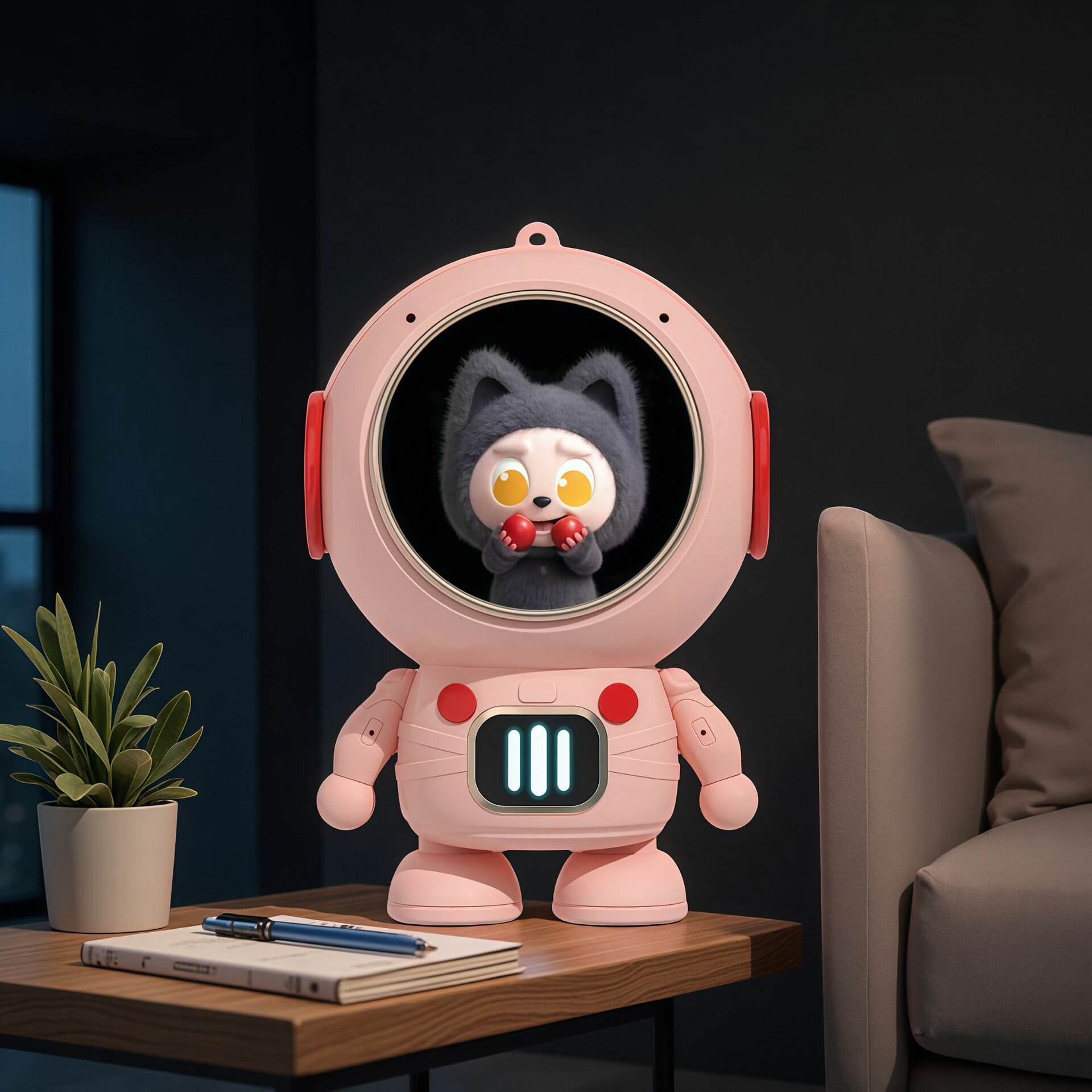 Цифровой дисплей высокой четкости, большая модель ИИ DooBao DeepSeek, Bluetooth WIFI колонка-часы с будильником, умная креативная колонка.
