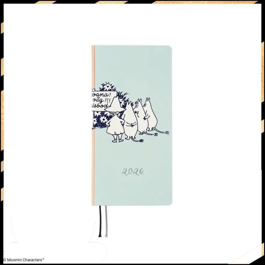 Еженедельник B7 Moomin. Блокнот в клетку с твердой обложкой. Муми-тролли. 2023 год.