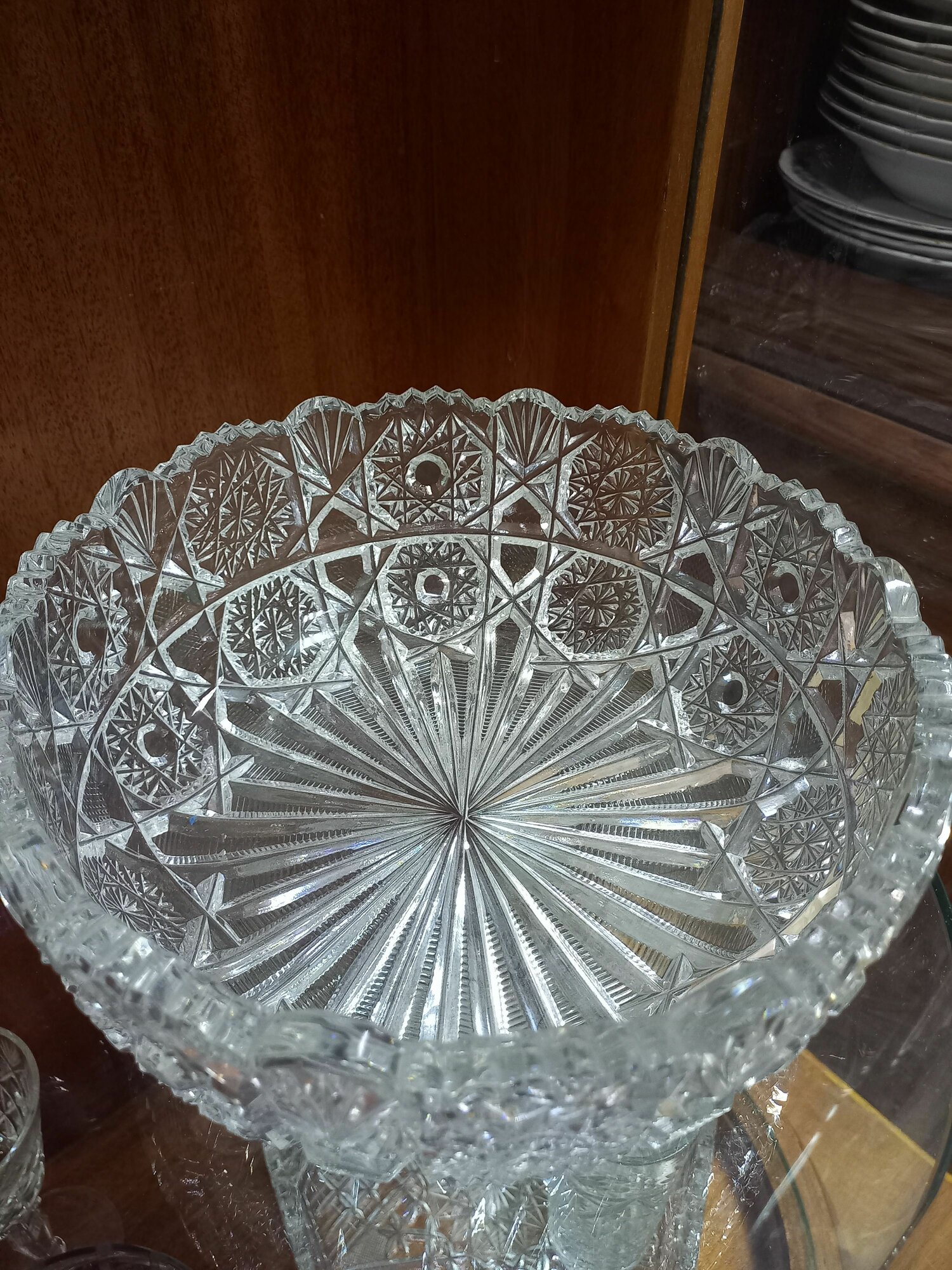 Винтажный советский хрустальный салатник. СССР