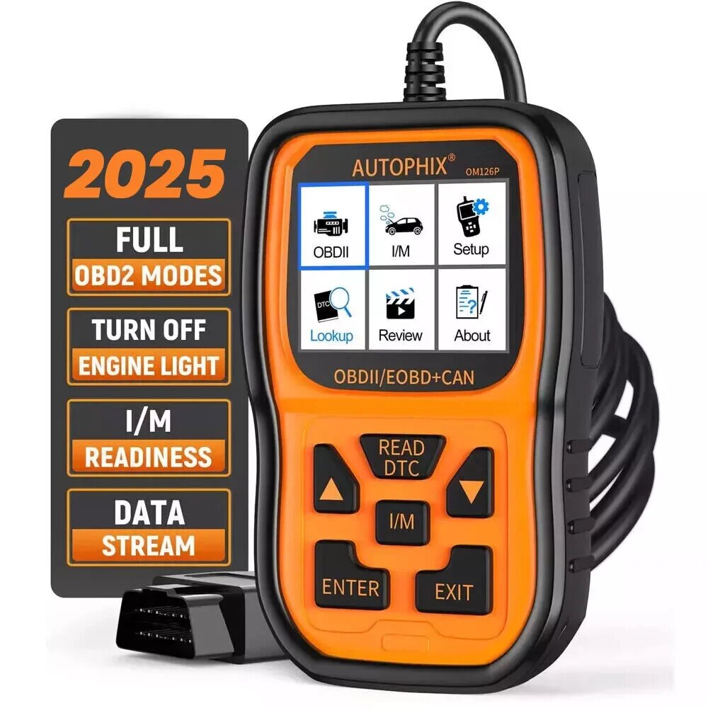 2022 AUTOPHIX OM126P OBD2 сканер считыватель кодов диагностический сканер автомобильный сканер EOBD JOBD анализатор двигателя проверки автомобиля