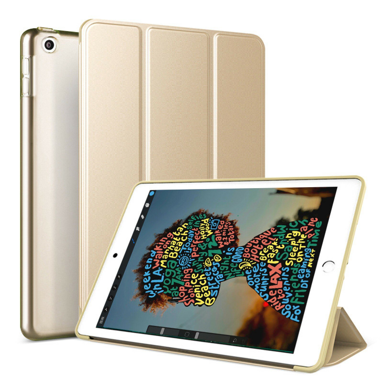 Чехол-обложка MyPads для iPad Pro 2 10.5 и iPad Air 3 (2019) с функцией смарт включения, золотой