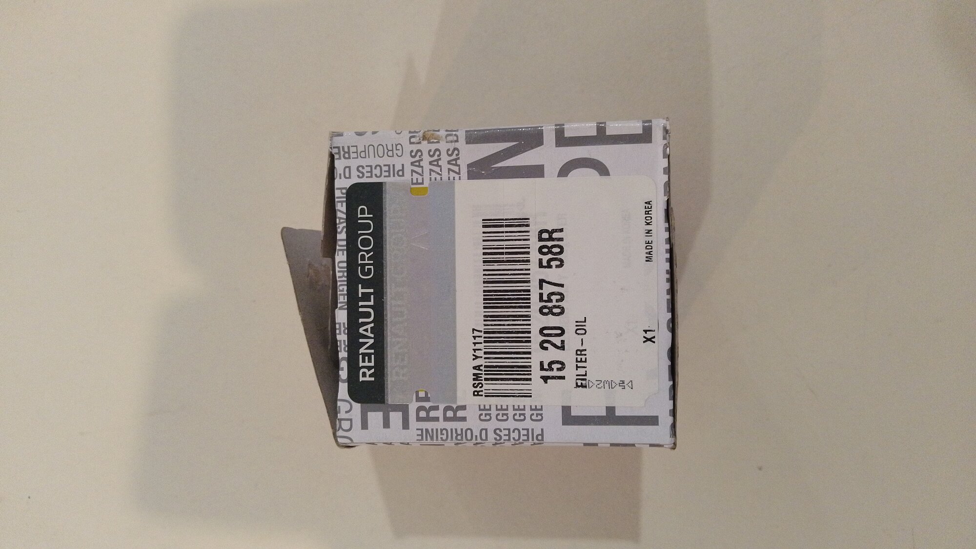 Фильтр масляный Renault с двигателем H4M Duster 2 Kaptur 1.6