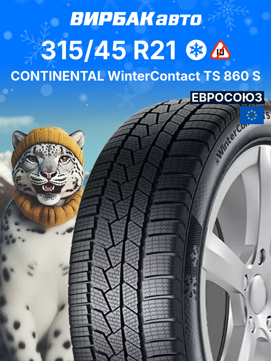 Зимние шины CONTINENTAL WinterContact TS 860 S 315/45 R21 116V, зимняя автомобильная резина