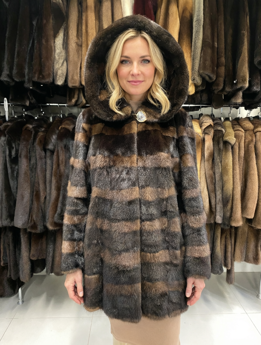 Полушубок. Шуба. Норка натуральная. Поперечка 48-50 р.