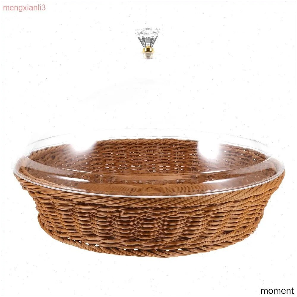 Хлебница с крышкой 31.80 см x 31.80 см x 23.00 см коричневая из акрила