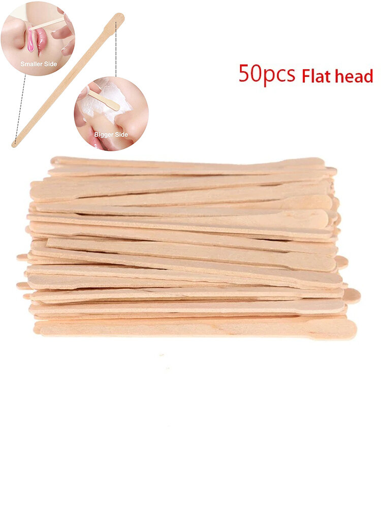 Аппликатор для воска для бровей, деревянная палочка для поделок, одноразовый инструмент для удаления волос, губ и носа